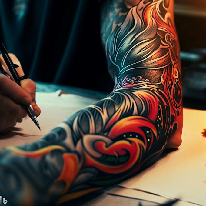 Create sleeve tattoo design for you by Lucealangenhov | Fiverr