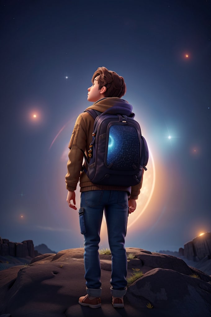 Draw 3d animated character cartoon portrait illustration by Shopifyuyu ...