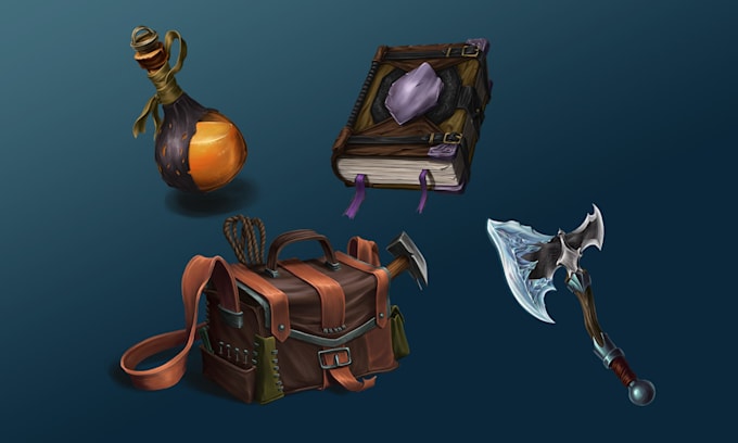 Create 2d objects, props, icons for your game by Stefaniacm | Fiverr