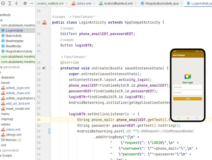 Be your android developer using android studio by Faria_swe | Fiverr