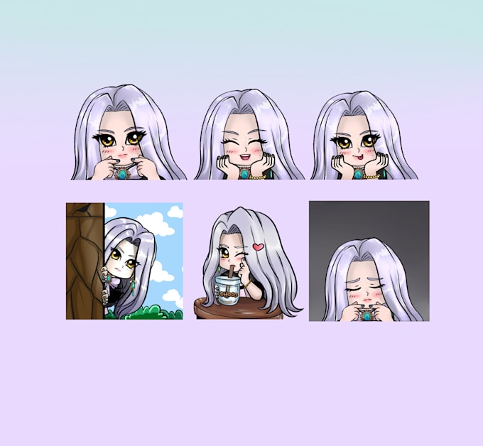 Draw your cute and fun anime manga emotes by Zoanrayan | Fiverr