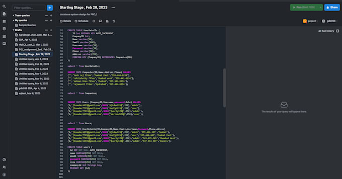 Develope complex sql queries by Junedinamdar | Fiverr