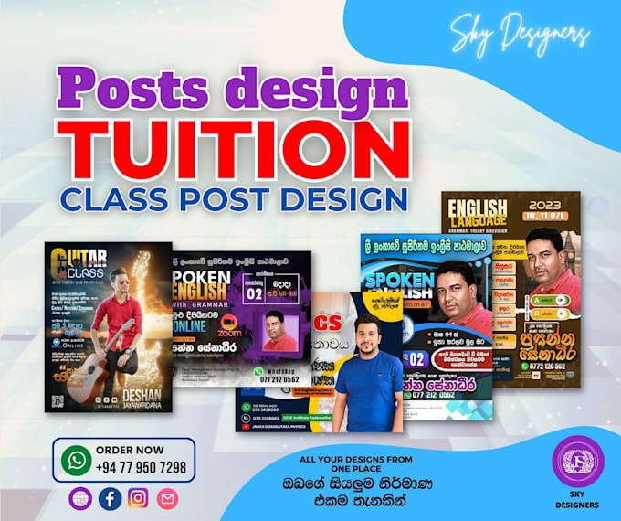 Design social media, tuition class posts and flyers by Jssky_designers ...