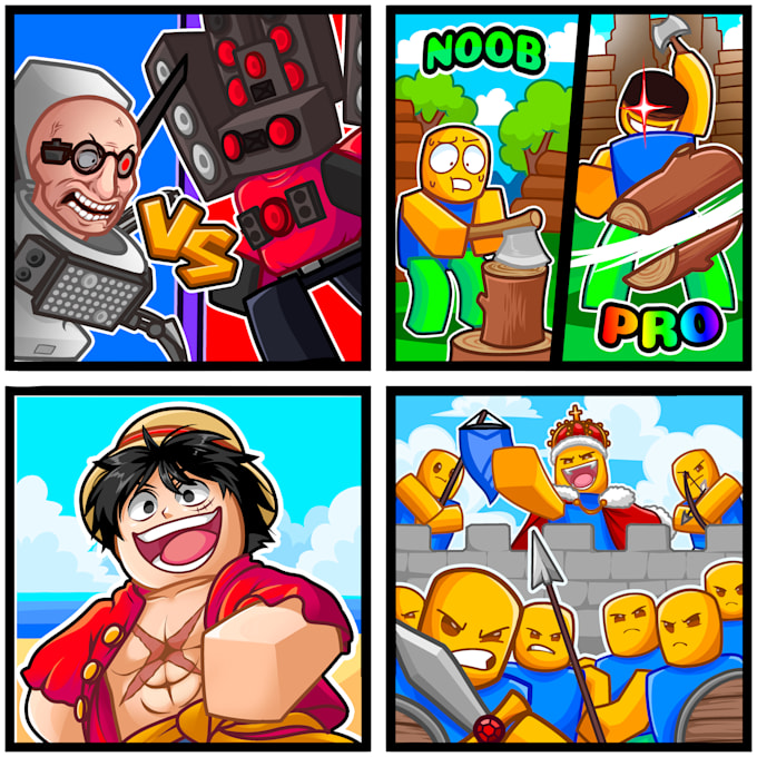 Draw your roblox game cover icon by Cheiquin | Fiverr