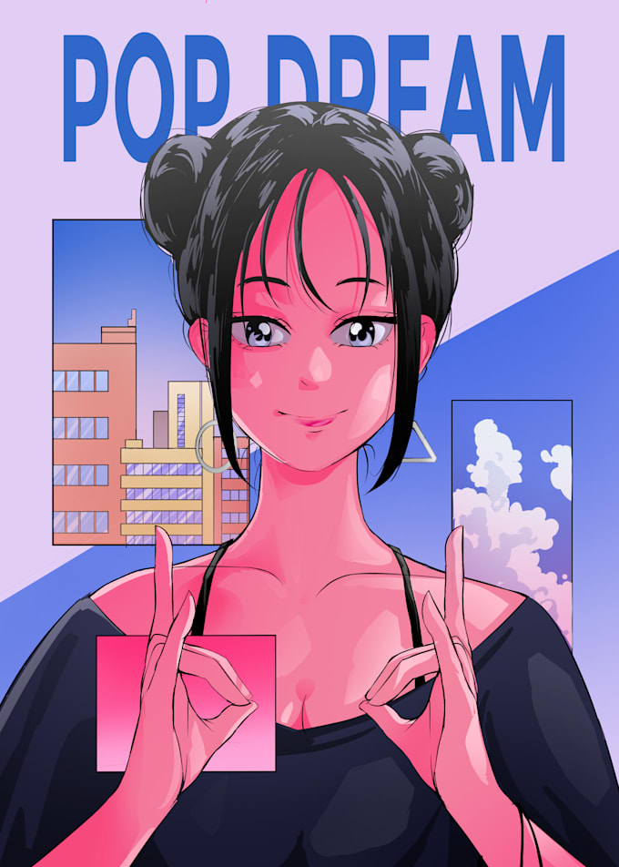 Make japan city pop anime characters for you by Veryabdi | Fiverr