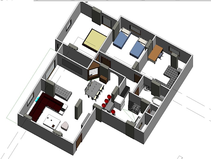 Model your project in revit, from 2d drawing to 3d by Marinanabil297 ...