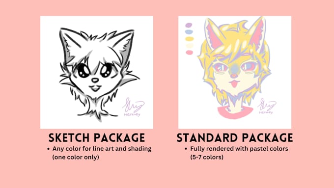 Draw a pastel kemono headshot of your fursona or furry oc by ...