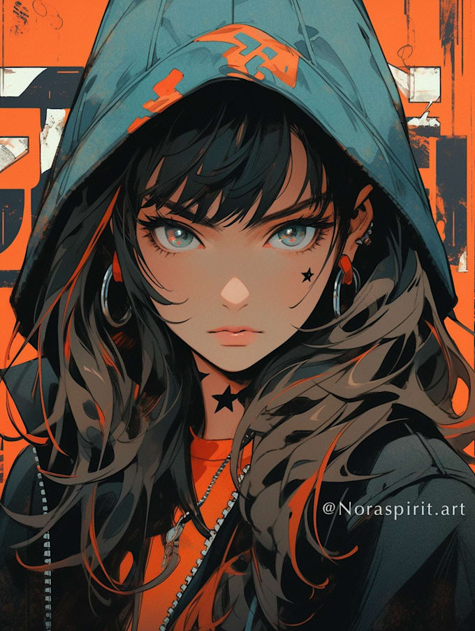 Custom character in anime style by Noraspiritart | Fiverr