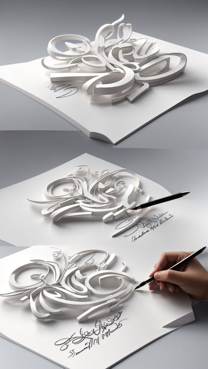 Make signature logo 3d and handmade design signature by Mo99_service ...