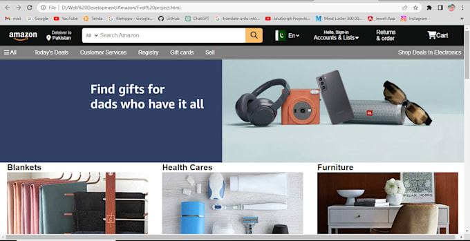 Be Your Front End Developer Using Html Css Java Script Bootstrap React By Ranaidrees220 Fiverr
