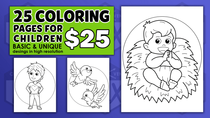 Do coloring pages for children by Alexpmdza | Fiverr