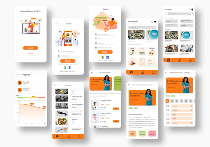 Create mobile or web application designs, according to customer ...