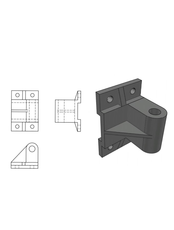 Design 2d and 3d mechanical components with autocad by Areebadar1 | Fiverr
