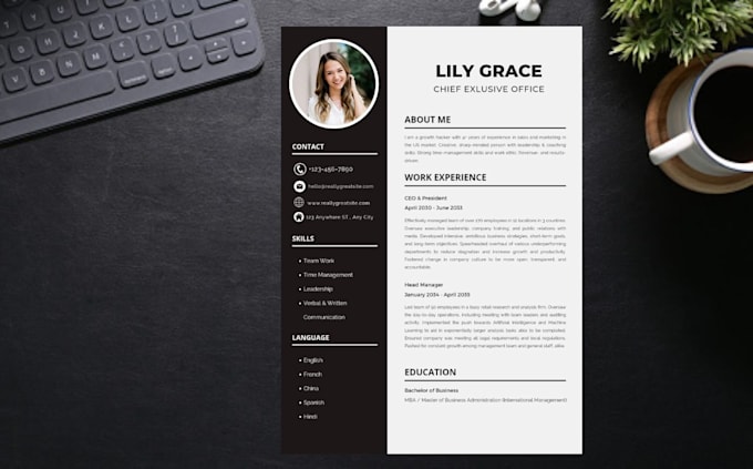 Design a professional resume or cv template in 6 hours by Uzair8776 ...