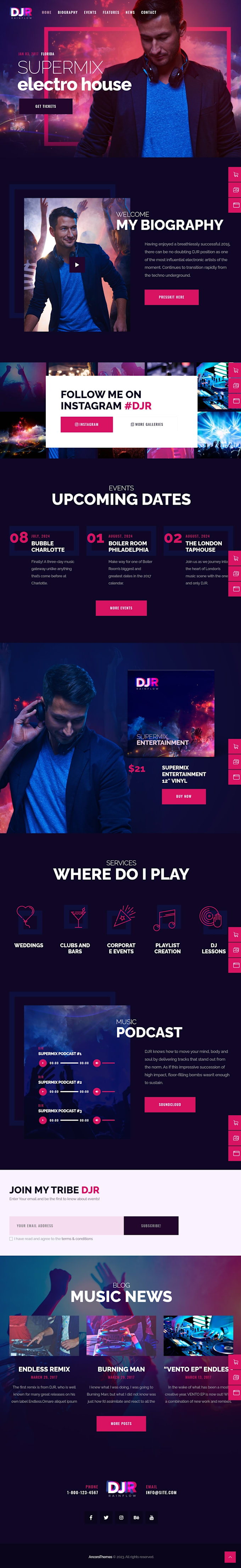 Create music band and musician website design by Mahady41 | Fiverr