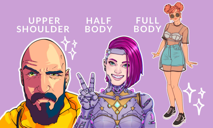 Draw you in beautiful cartoon style by Shirleyprocopio | Fiverr