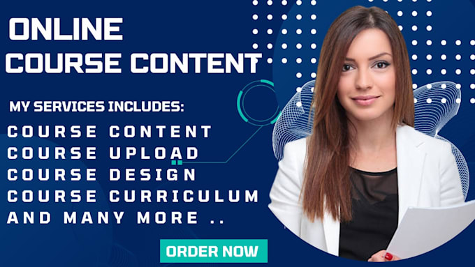 Online Course Content Elearning Course Curriculum Course Development