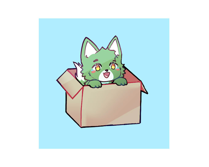 Draw ych furry in box by Colorfulsheepat | Fiverr