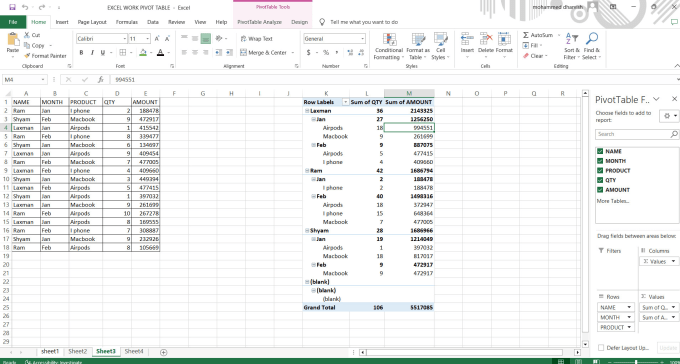 Create proffesional excel chart, graphs, pivot table, by Fidhafid | Fiverr Create proffesional excel chart, graphs, pivot table, by Fidhafid | Fiverr