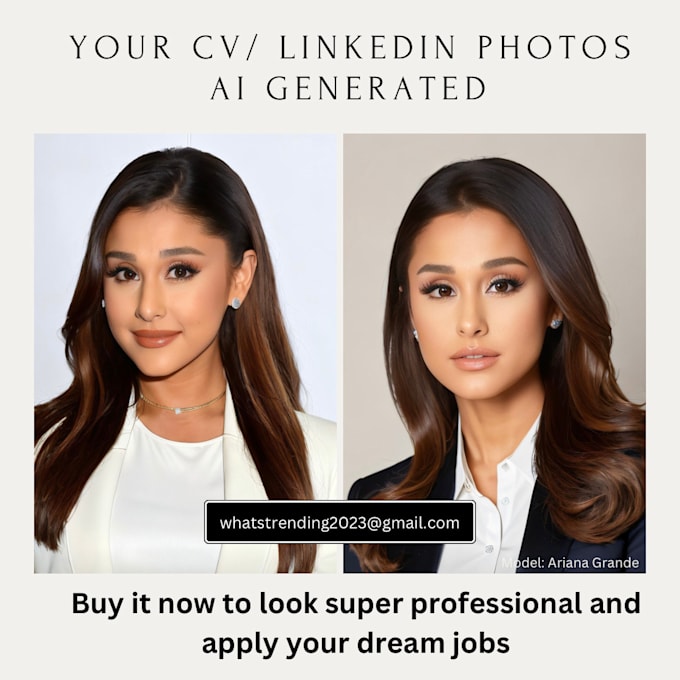 Ai generate your cv linkedin photo by Antonella98 | Fiverr
