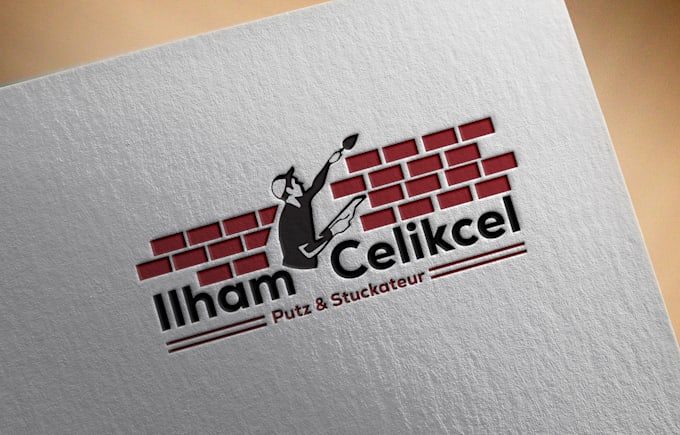 Do aggregate blocks stuckateur putz construction logo design by ...