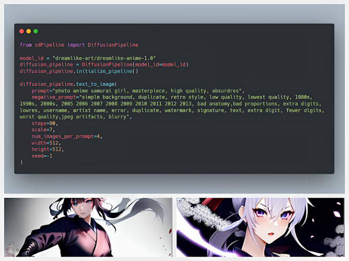 Add stable diffusion to your python project by Ozdemir_m | Fiverr