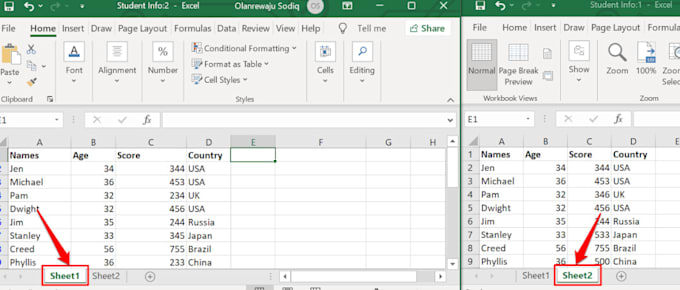 Find difference in 2 excel sheets by Mbleela | Fiverr