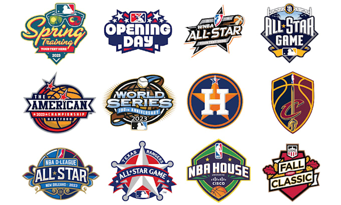 Design custom nba, world series, mlb, all star and parody logo for your ...