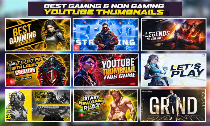 Create best gaming youtube thumbnail design within 1 hour by Unique ...