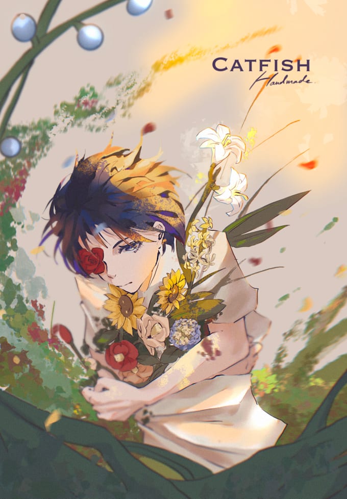 Create stylistic, colourful digital art of anime style by Catofish | Fiverr