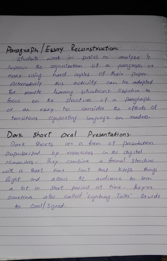 Create stunning handwriting assignments for you by Zaify03 | Fiverr