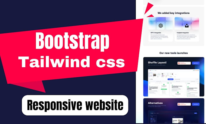Build A Responsive Html Css Tailwind Css Or Bootstrap Website For You By Webmustafiz Fiverr