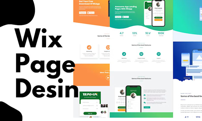 Design wix landing page business website or store using editorx or wix ...