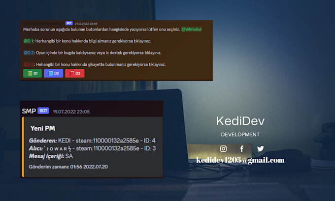 Discord custom bot construction and development by Kedidev | Fiverr