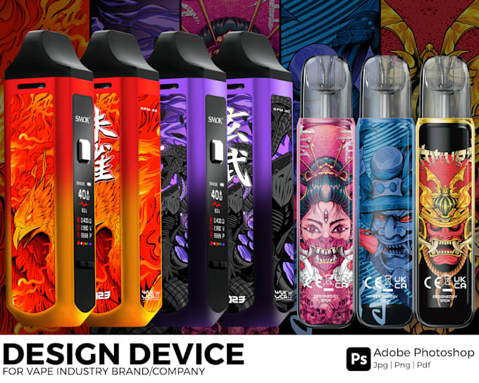 Make design illustration device vape for brand vape by Baghus97 | Fiverr