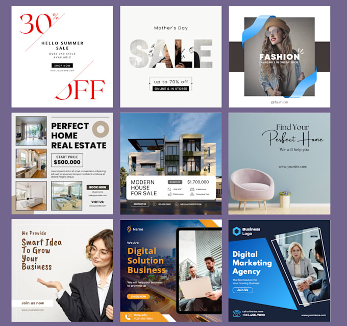 20 attractive social media posts design by Bbitar | Fiverr