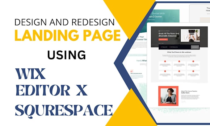 Design and redesign responsive landing page by using wix and squrespace ...