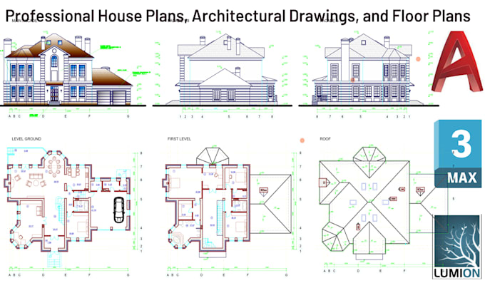 Draft house plans, architectural drawings, and floor plans by Arc_visualz | Fiverr