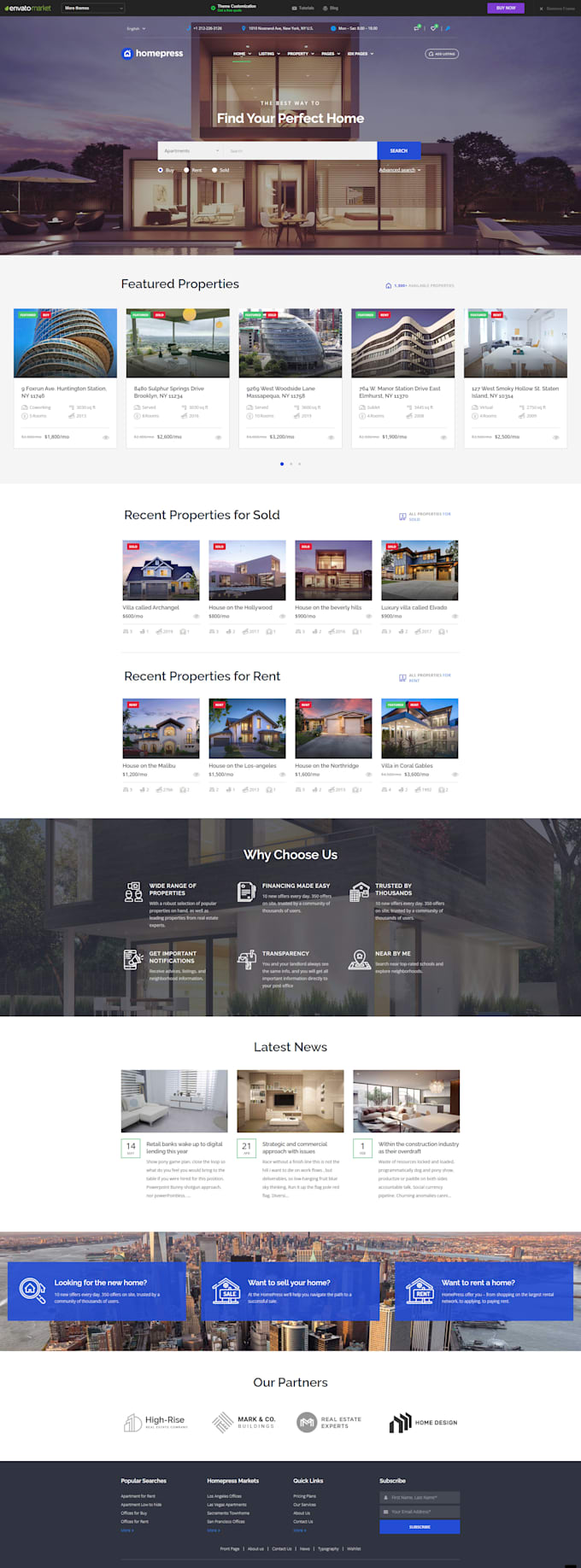 Create a modern and custom real estate website with integration by ...