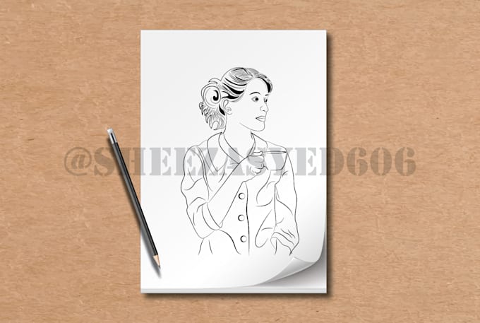 Draw hand drawn line art illustration for your poetry by Sheezasyd | Fiverr