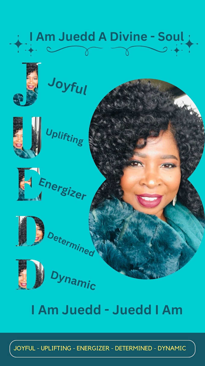 Create your i am divine name affirmation poster by Katinda | Fiverr