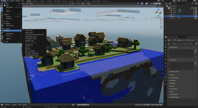 Create your minecraft map in 3d model by Artizab | Fiverr