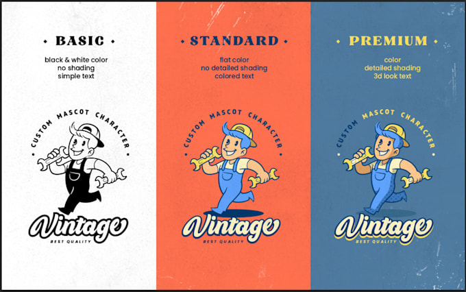 Create vintage retro mascot logo for vintage brands or clothing by ...