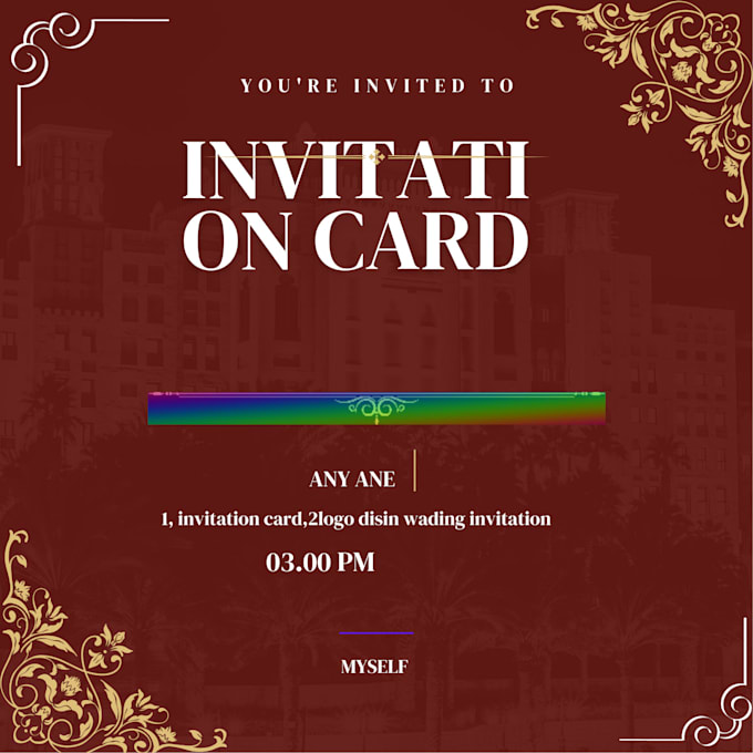 Amazing creative professional invitation card by Dmir43 | Fiverr