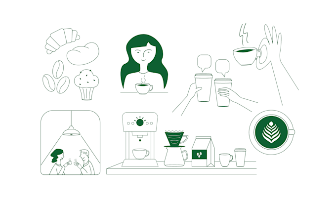 Create a quirky hand drawn line art drawing illustration by Roxycreator ...