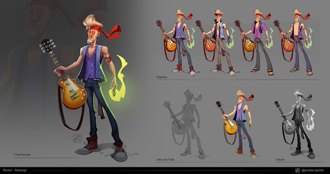 Make a cool character design for your project by Jonatas_agnello | Fiverr