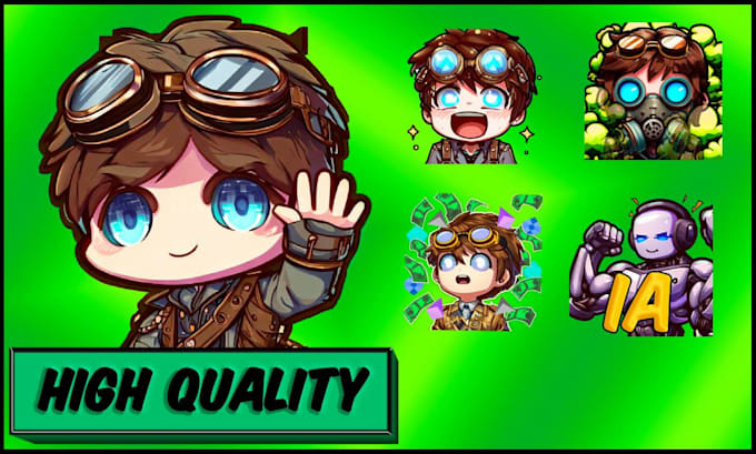 Create custom emotes fast by Steambeeper | Fiverr