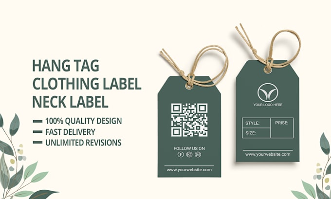 Design clothing tags, neck tag or label, hang tag design and clothing ...