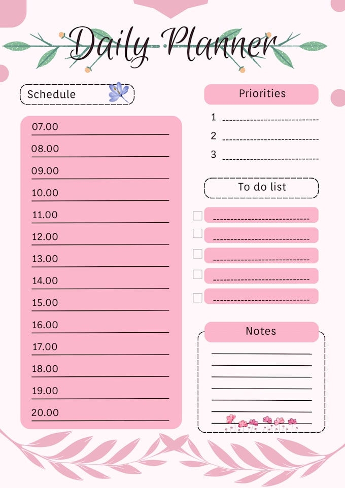 Design minimalist,beautiful and aesthetic daily planner and journal by ...