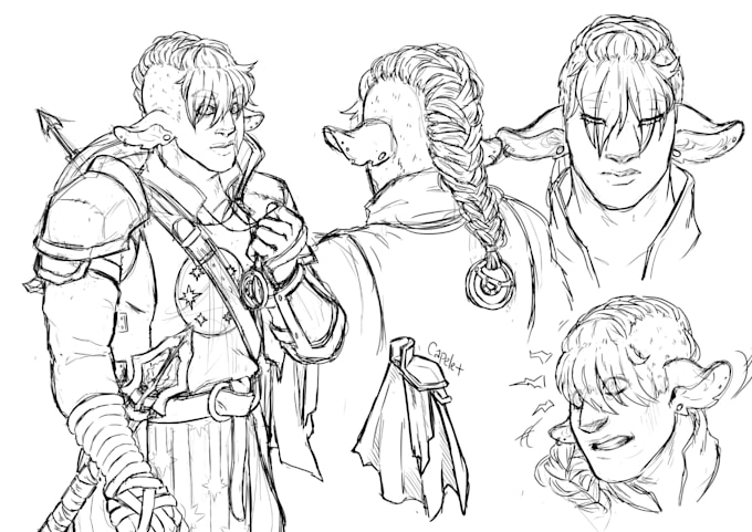 Draw your dnd or other rp character by Pandrowcomics | Fiverr